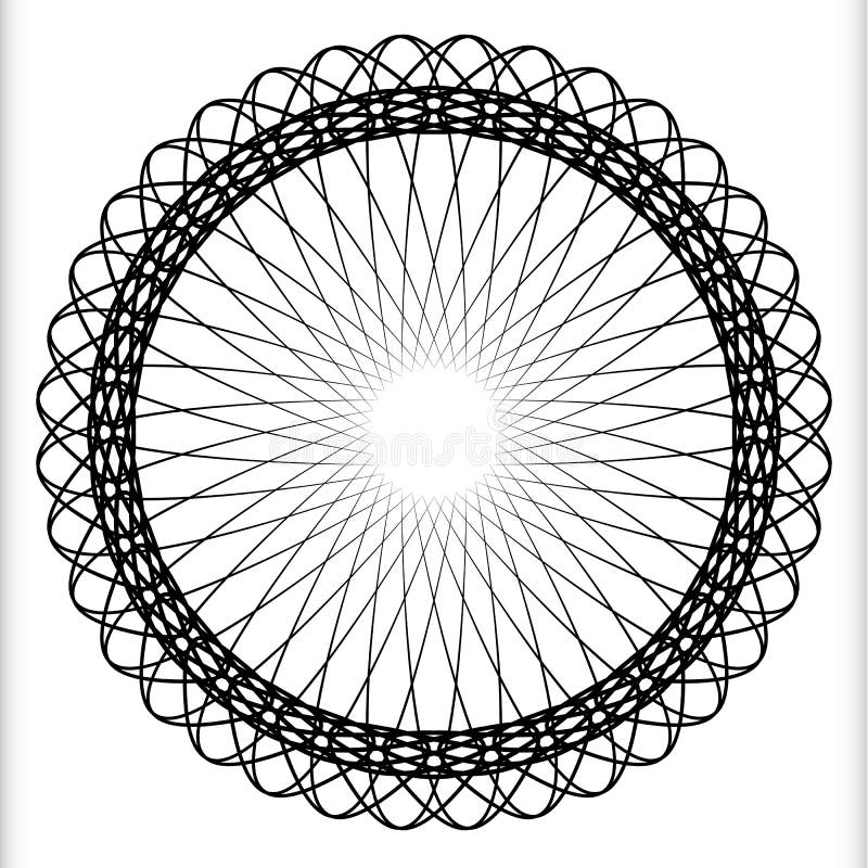 Geometric Circular Element - Rotating Spiral, Swirl Shape Stock Vector ...