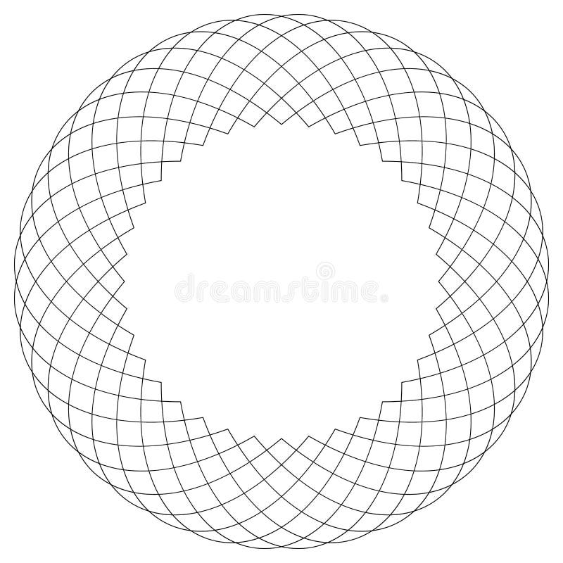 Geometric Circular Pattern. Abstract Motif with Radiating Inters Stock ...