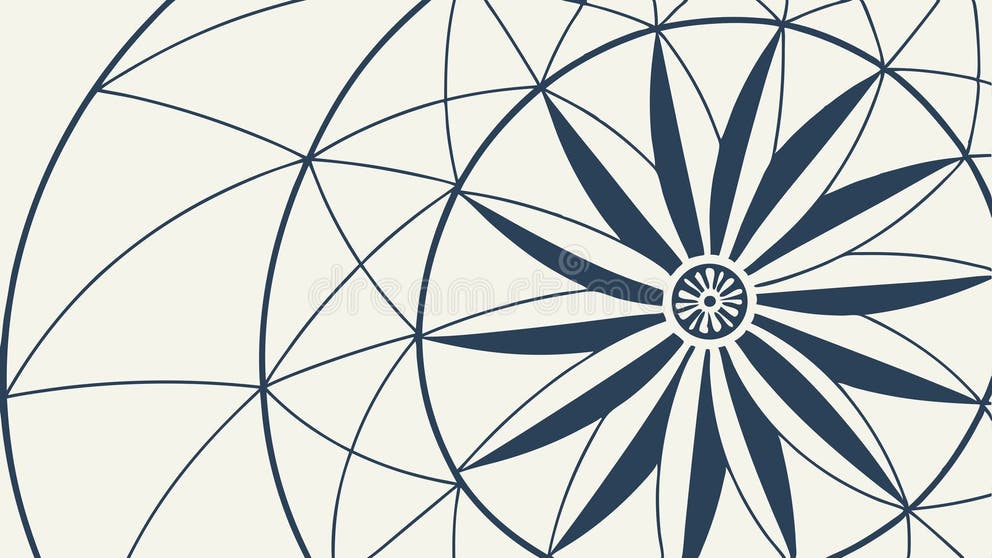 Geometric Circular Pattern Compass Rose Style, Vector Design Generative ...