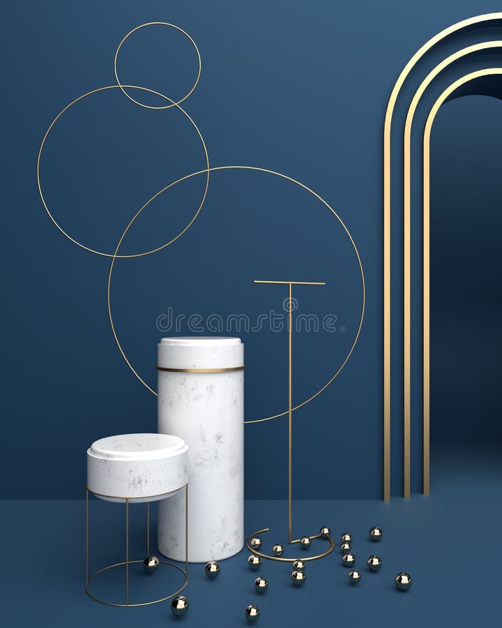 Geometric and Circular Platform Marble Surfaces and the Oval Ball Gold ...