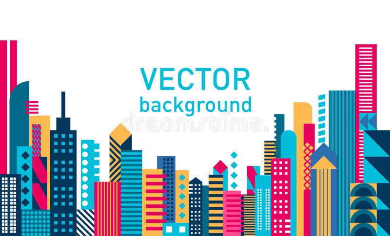Geometric city background stock vector. Illustration of landscape ...