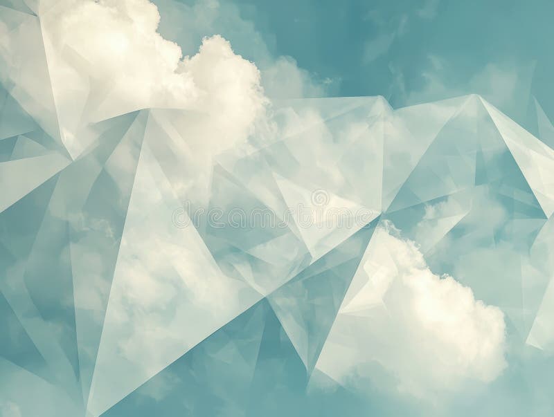 Geometric Clouds in a Deep Blue Sky Stock Image - Image of forming ...