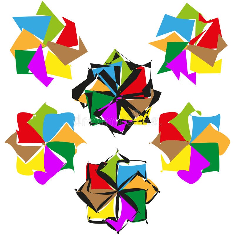 Abstract Geometric Shapes Cluster Stock Illustrations – 663 Abstract ...