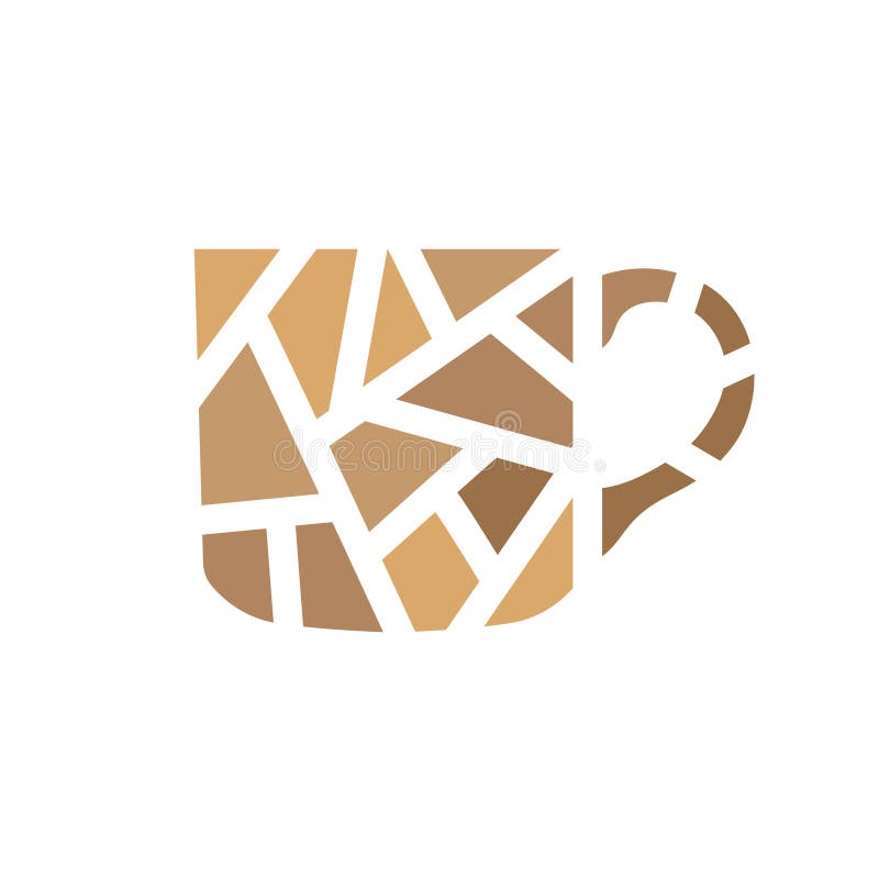 Geometric coffee cup icon stock vector. Illustration of beverage ...