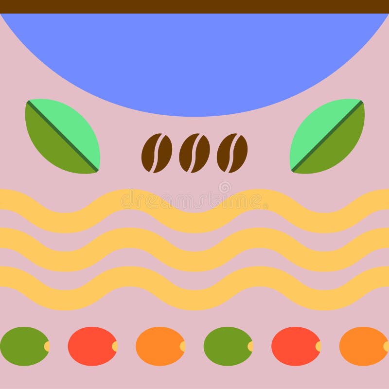 Geometric Coffee Ornament stock vector. Illustration of balanced ...