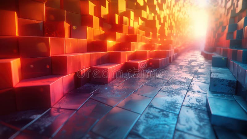 Geometric Color Dispersion - Abstract 3D Animation Loop Background ...