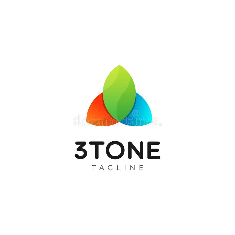 Geometric Color Leaf Shape Logo Design Template Stock Illustration ...