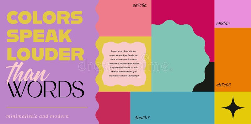 Geometric Color Palette with Inspirational Typography Stock ...