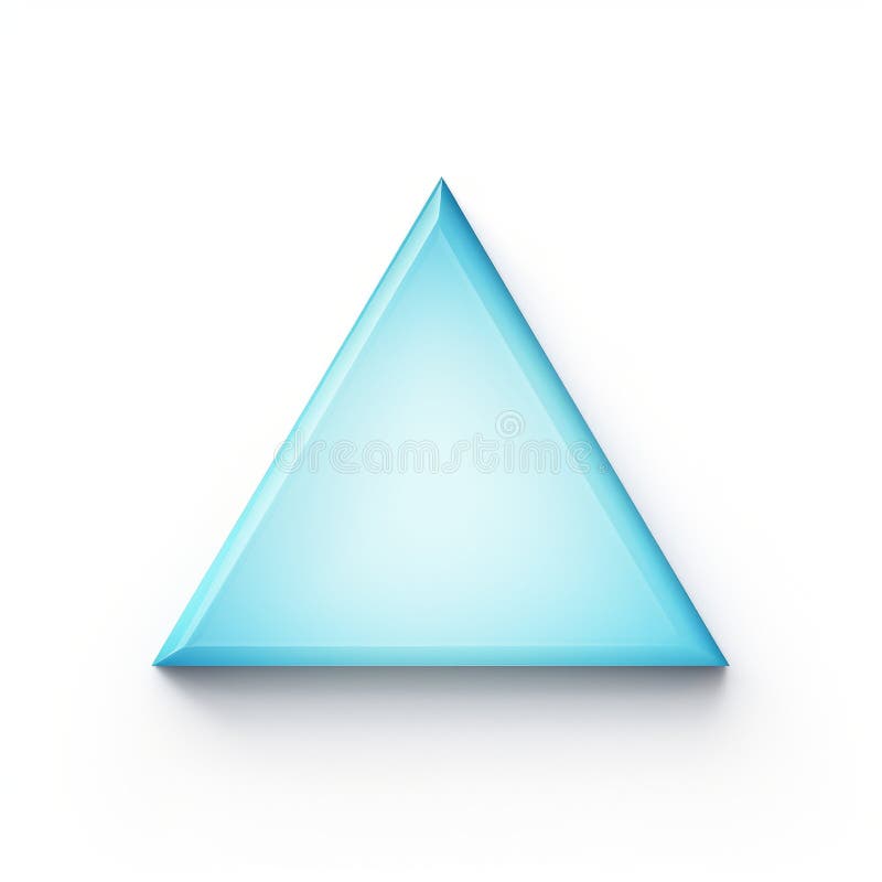 Abstract Transparent Blue Triangle on White Background Stock ...
