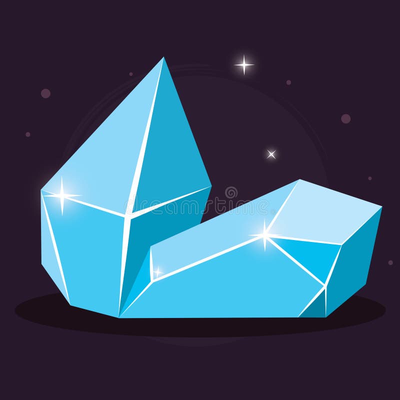 Geometric Colored Crystal Structure Abstract Vector Stock Illustration ...