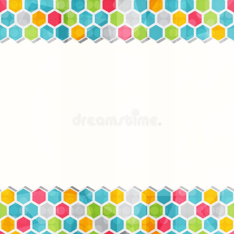 Geometric Colored Seamless Border Pattern Stock Vector - Illustration ...