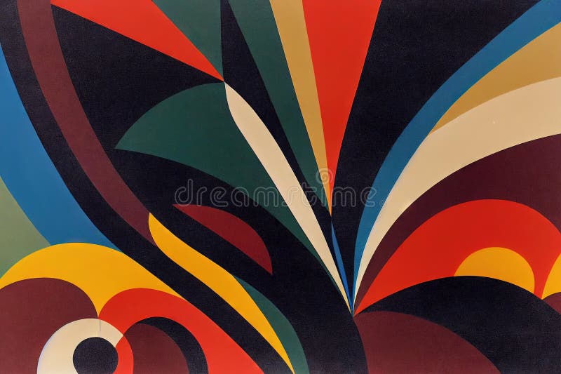 Geometric Colored Shapes on Modern Background. Stock Illustration ...