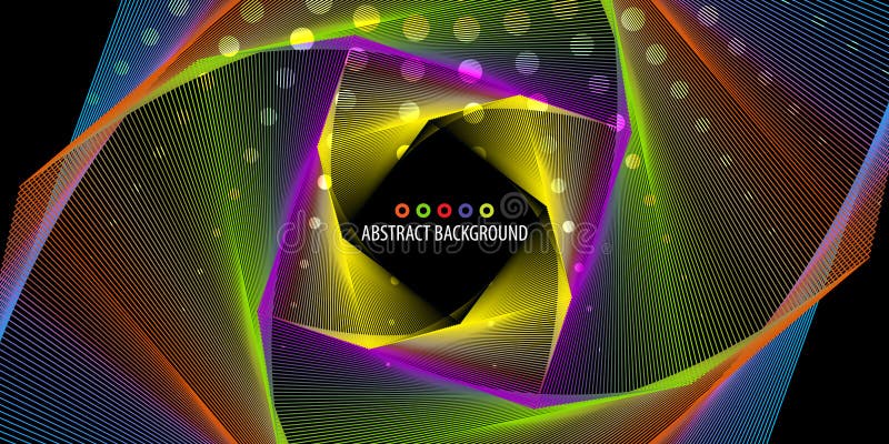 Geometric Colorful Abstract Ornament Lines Background Stock Vector ...