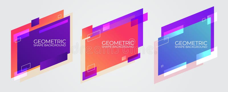 Geometric Colorful Abstract Shapes Badges Background. for Banner Web ...