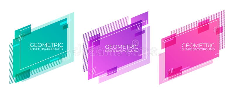 Geometric Colorful Abstract Shapes Badges Background. for Banner Web ...