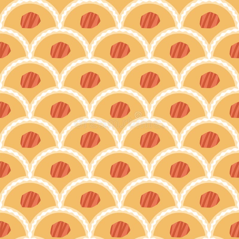 Geometric Colorful Gem Shape Seamless Pattern. Cutouts Abstract Scallop ...