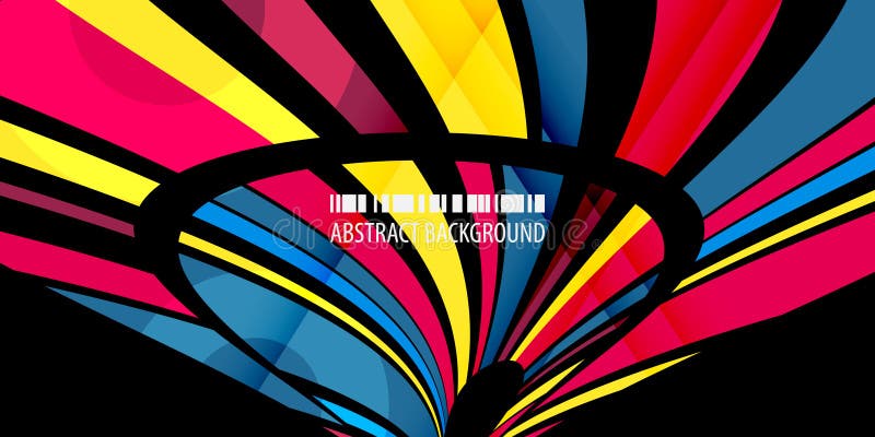 Geometric Colorful Strips Abstract Background Design Template Stock ...