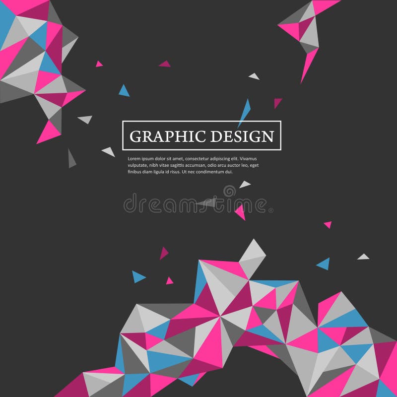 Geometric Colorful Triangles Design for Poster Template Stock Vector ...