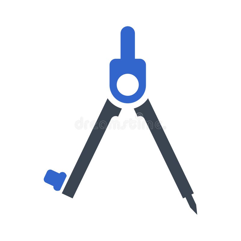 Geometric compass icon stock vector. Illustration of symbol - 194483746