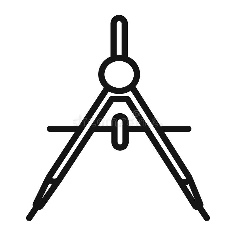 Geometric Compass Symbol Mark In Filled Style Stock Illustration Illustration Of Plan School