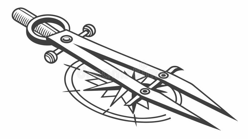 Geometric Compass Illustration, Direction and Exploration Graphic ...