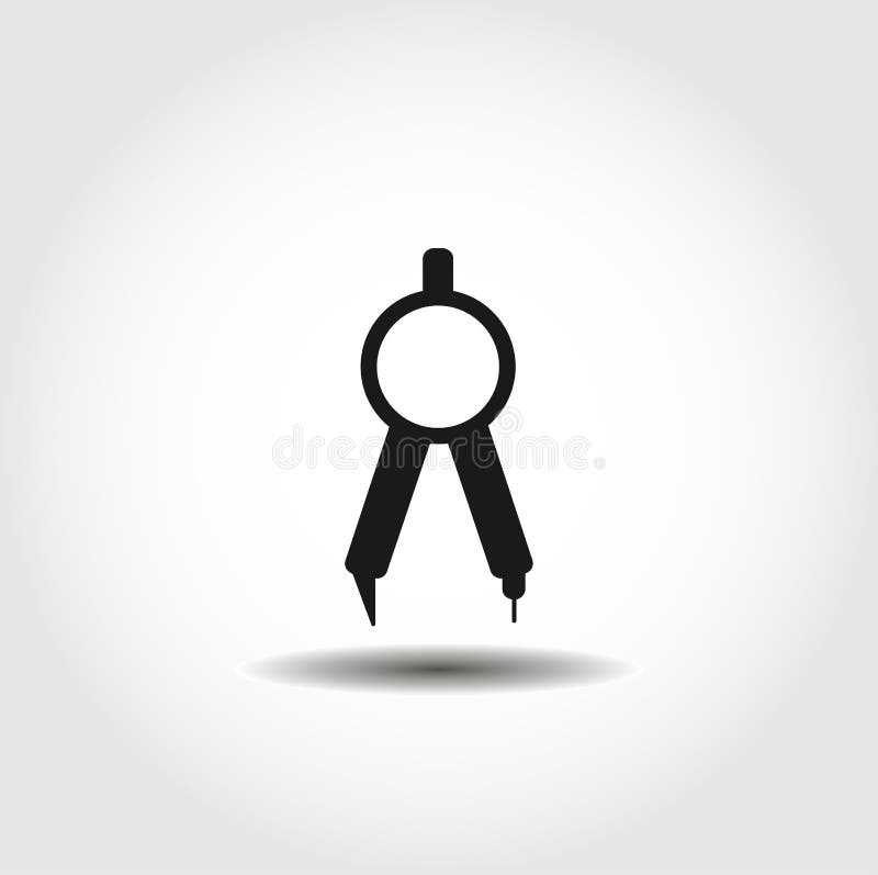 Geometric Compass Vector Icon. Education Design Element Stock ...