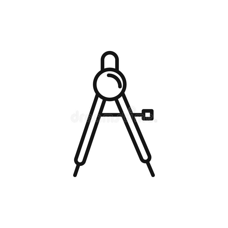 Geometric Compass Logo Sign Vector Outline Stock Vector - Illustration ...