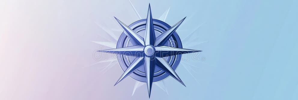 A Geometric Compass Rose Design Features Sharp Lines and a Central Point, Representing ...