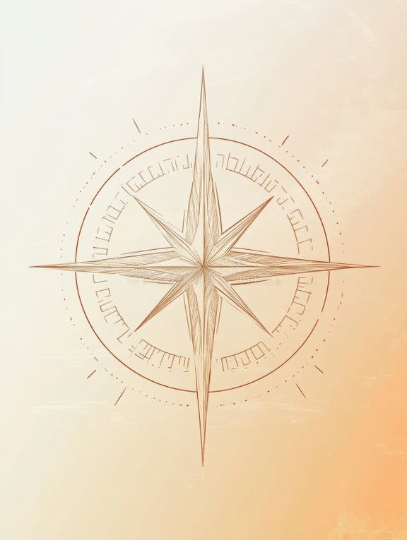 A Geometric Compass Rose Design Showcases Sharp, Clean Lines and a ...