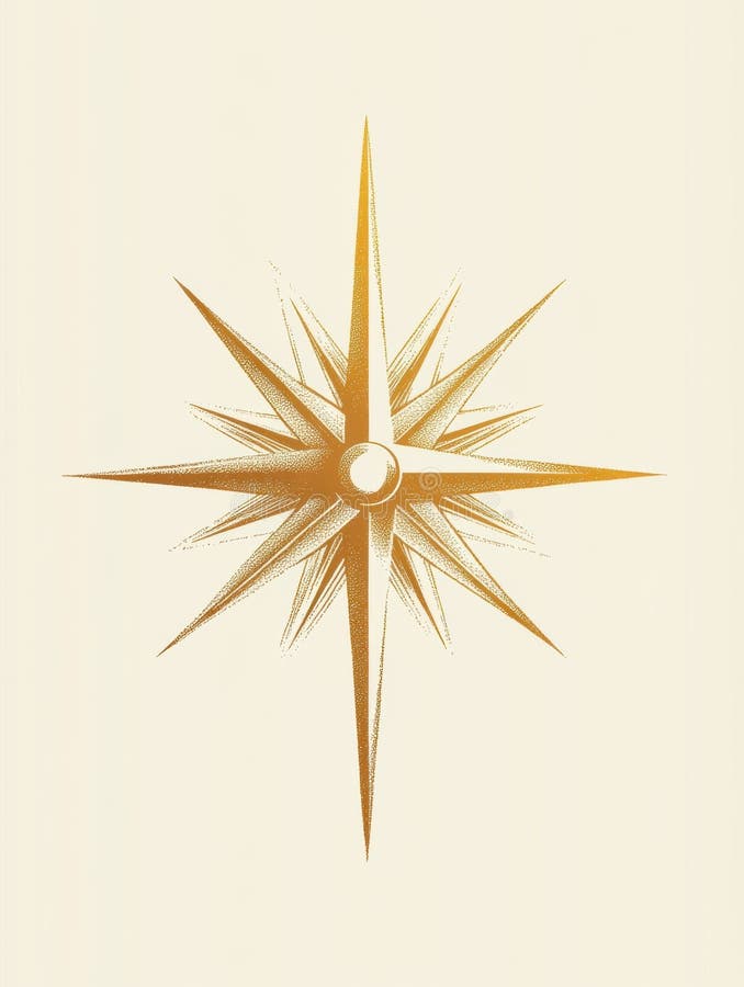 A Geometric Compass Rose Design Showcases Sharp Lines and a Distinct ...