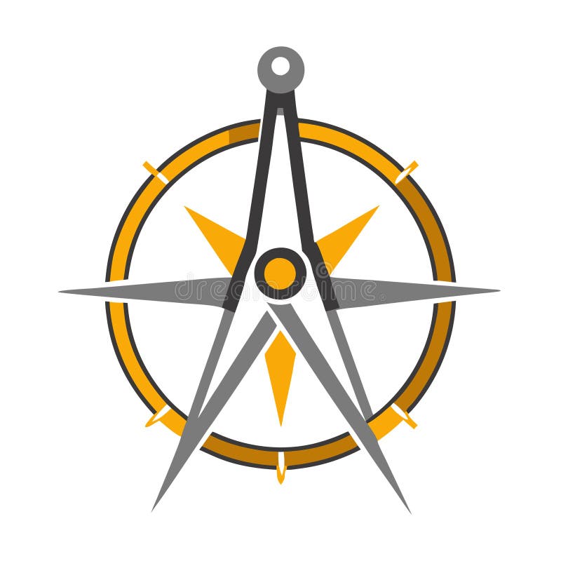 Geometric Compass Rose Illustration: Navigation, Direction, and Design ...