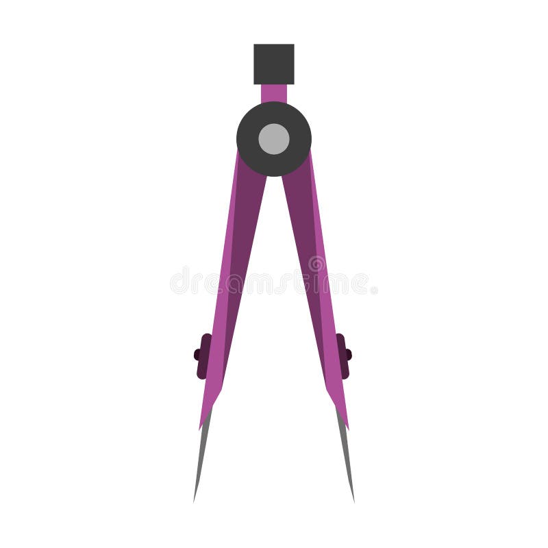 Geometric compass utensil stock vector. Illustration of engineer ...