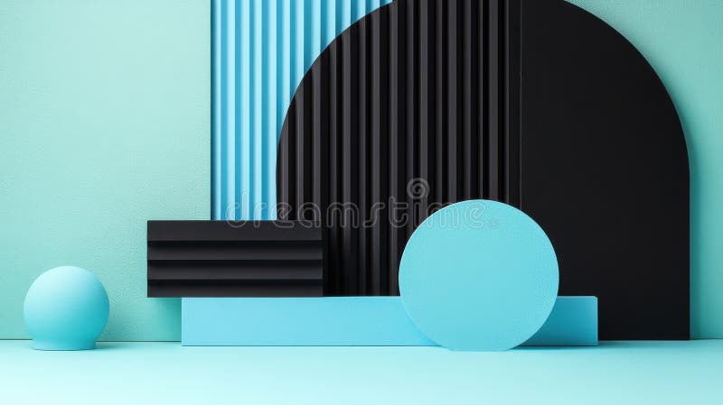 Geometric Shapes Still Life Cylinder Cube Sphere Arch Stock Photos ...