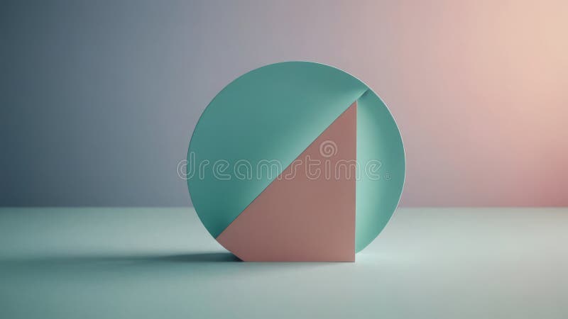 Geometric Composition Circle Triangle Soft Pastel Hues Stock Photos - Free & Royalty-Free Stock ...