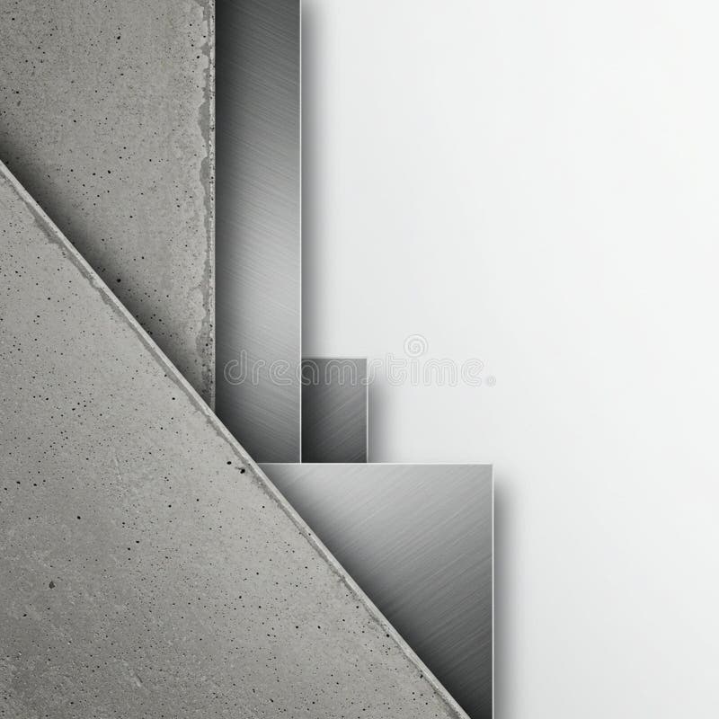 A Geometric Composition Featuring a Diagonal Panel of Textured Concrete ...