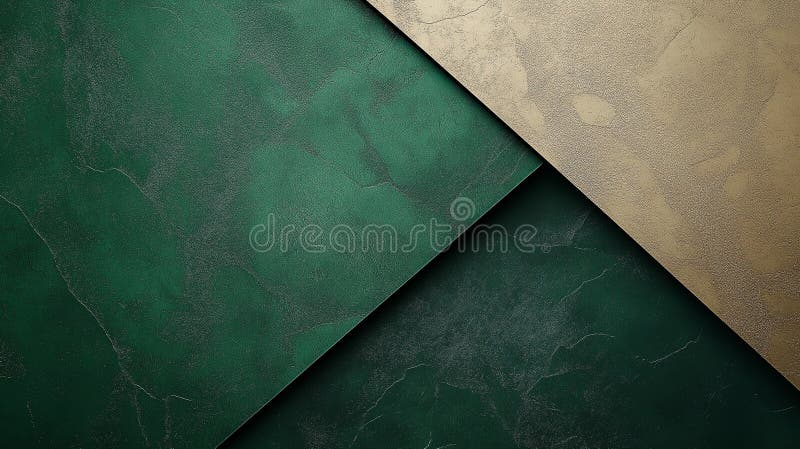 Emerald Green Geometric Pattern Combining Textured Gold Surfaces ...