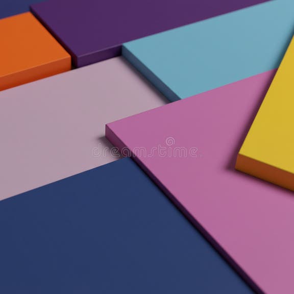 Geometric Composition Featuring Overlapping Rectangular Panels in ...