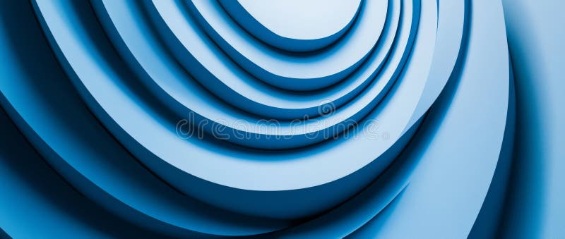 The Geometric Composition Includes Layered Blue Circles Surrounded by ...