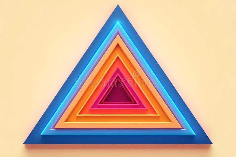 Geometric Composition Layered Translucent Triangles Vibrant Colors ...