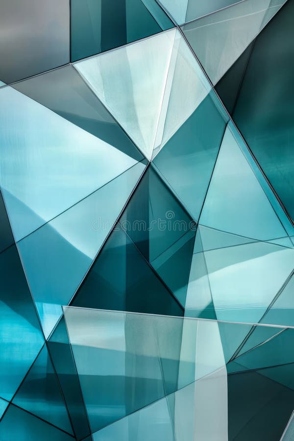 A Geometric Composition of Overlapping Translucent Triangles in Varying ...