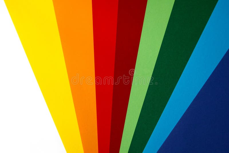Geometric Composition of Several Bright Color Sheets of Paper. Suitable ...