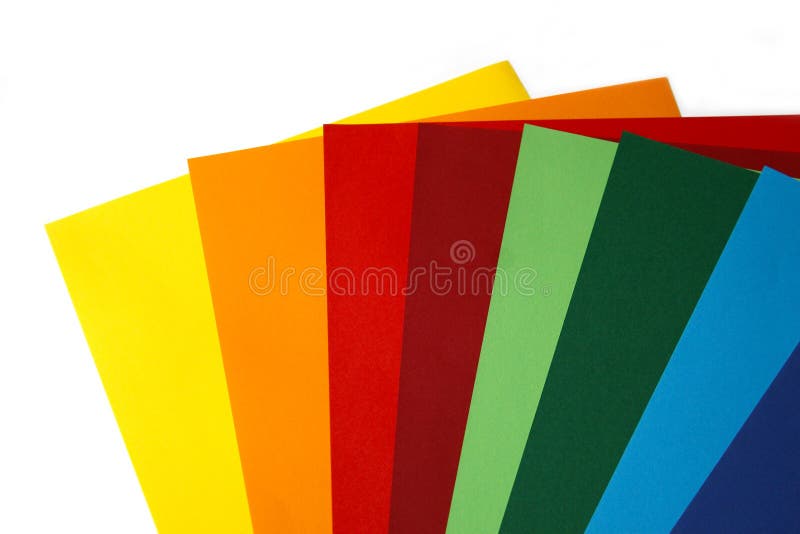 Geometric Composition of Several Bright Color Sheets of Paper. Suitable ...