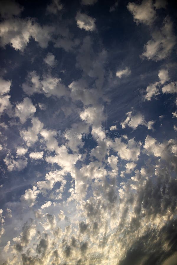 The Geometric Composition of the Small Clouds Stock Photo - Image of ...