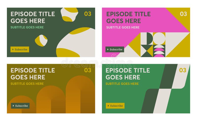 Geometric Composition Social Media Post Template Bundle Stock Vector ...