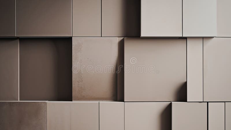 Geometric Composition with Squares in Muted Tones and a Modern ...