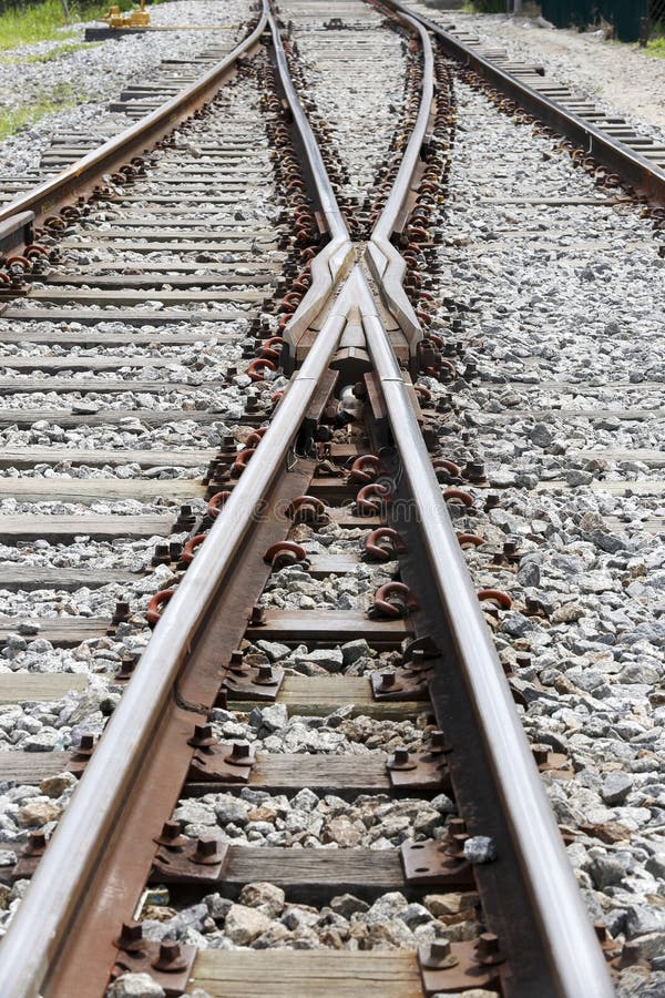 Geometric Composition with Train Tracks in Perspective Stock Photo ...