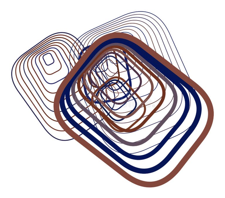 Geometric Conceptual Background Rounded Rectangle Pattern for Design. Effect, Vector, Decoration ...