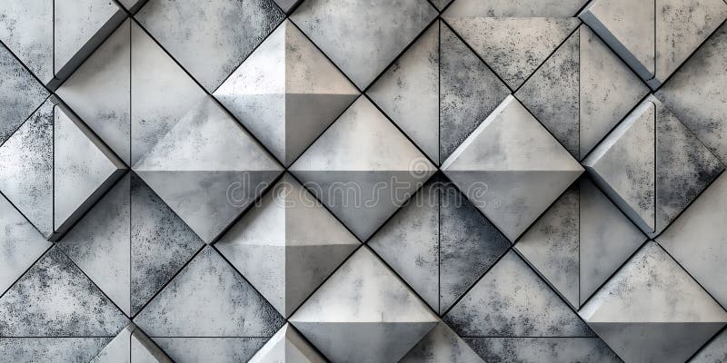 Abstract Concrete Geometric Triangle Texture Background with Distressed ...