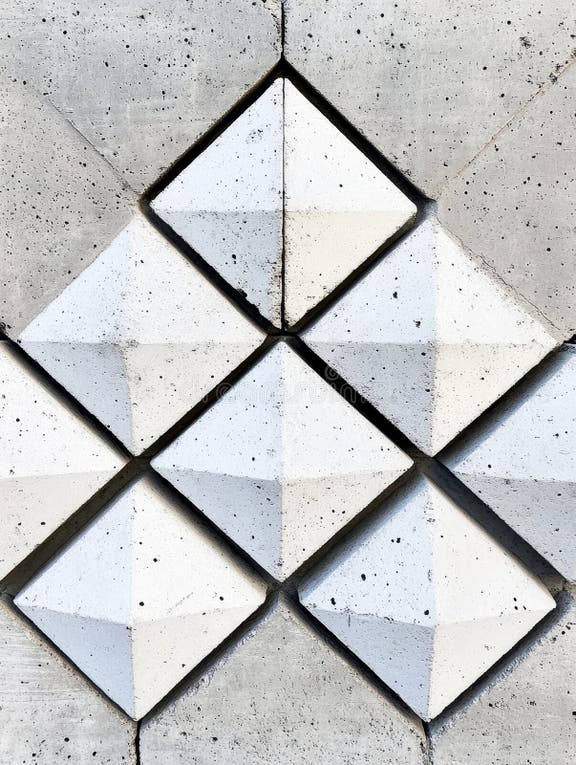 Geometric Concrete Wall Texture Closeup View of a Modern Concrete Wall ...