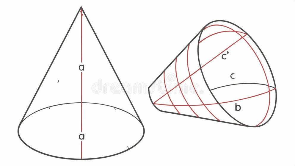 Geometric Cone Shapes, Math and 3D Forms Vector Design Generative AI ...